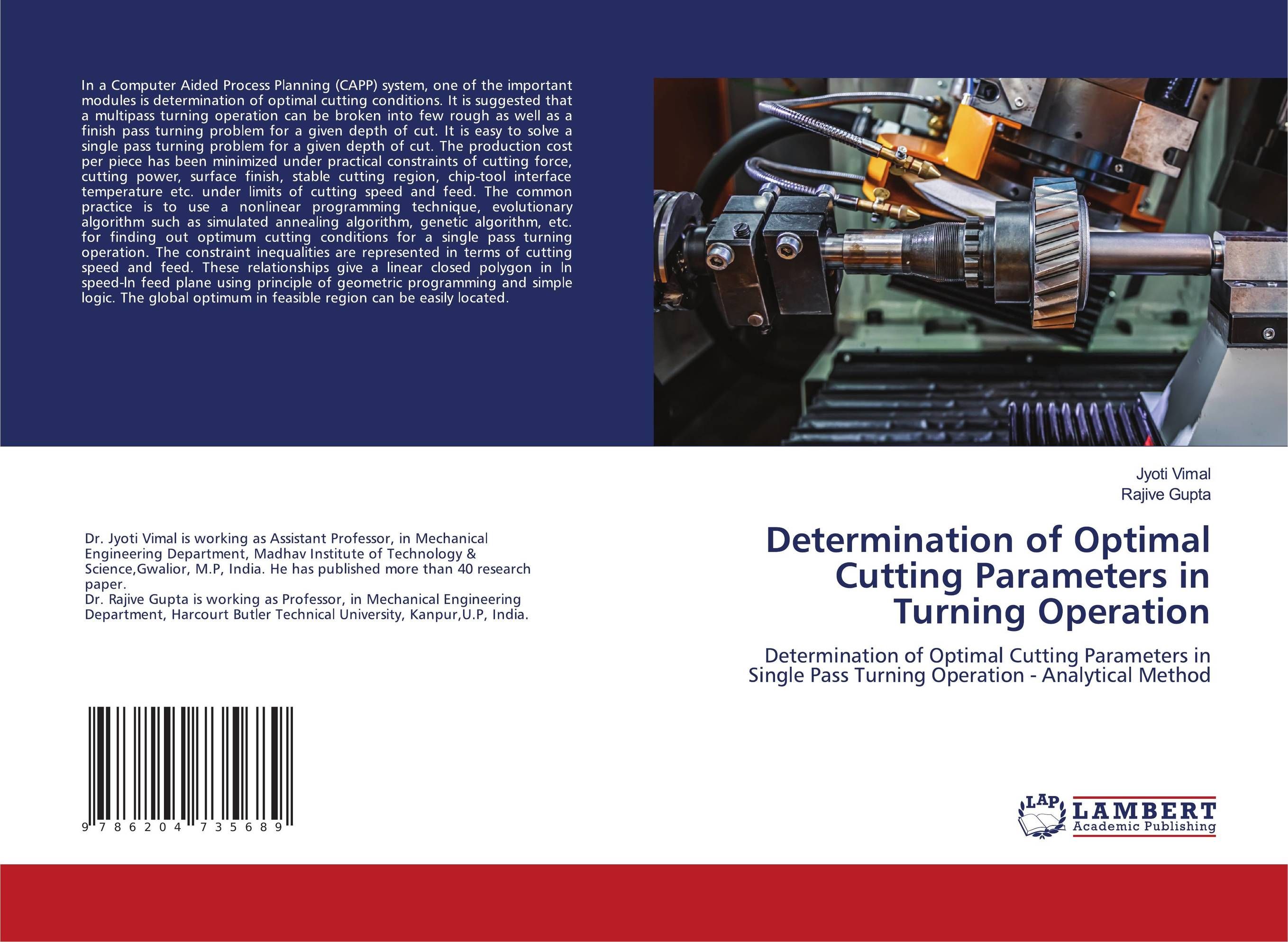 Купить Determination Of Optimal Cutting Parameters In Turning Operation