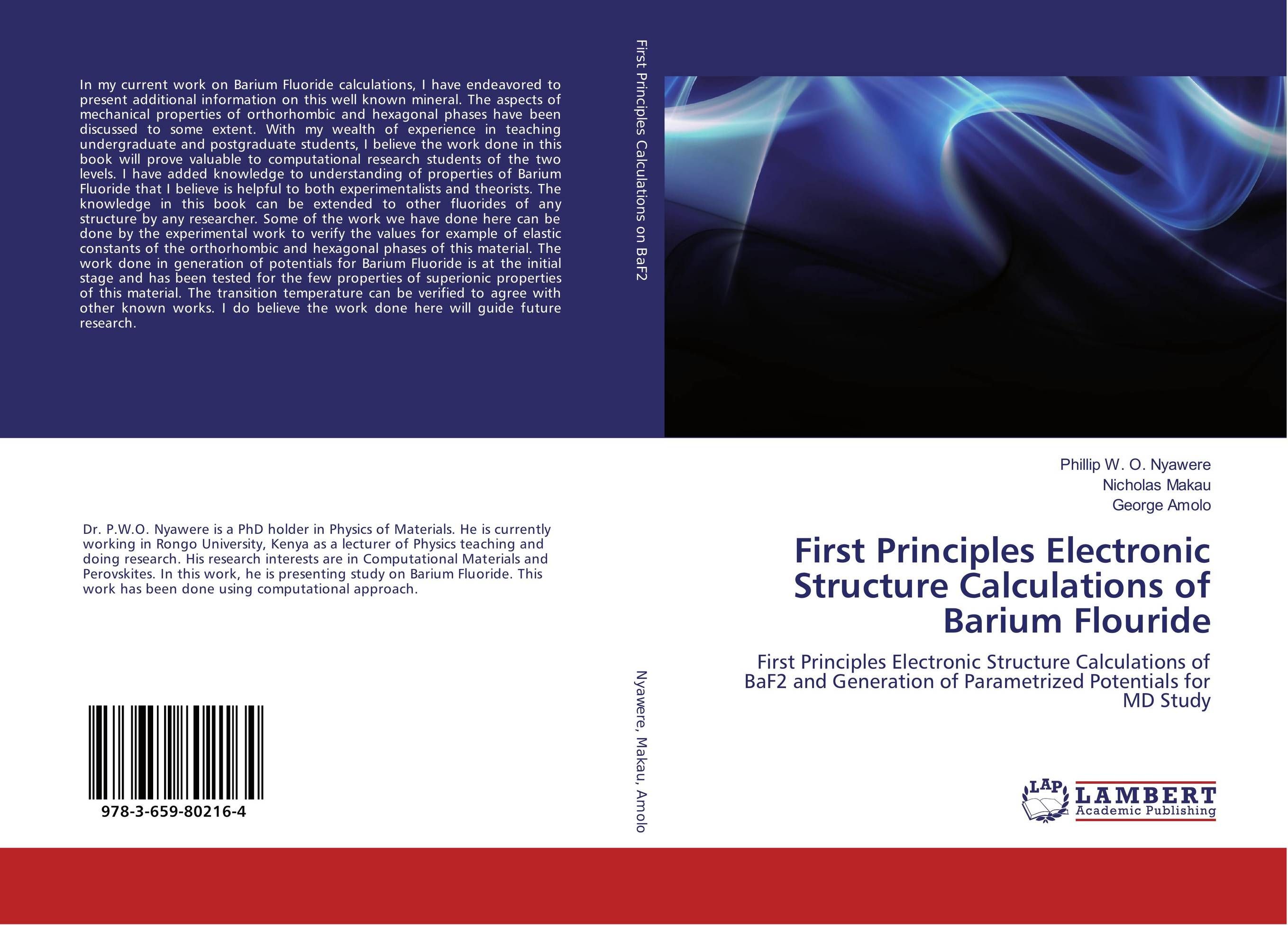 Купить First Principles Electronic Structure Calculations Of Barium
